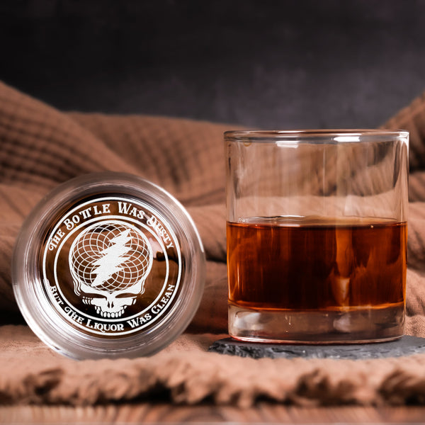 Grateful Dead Steal Your Face Engraved Whiskey Glass - Multiple Design ...
