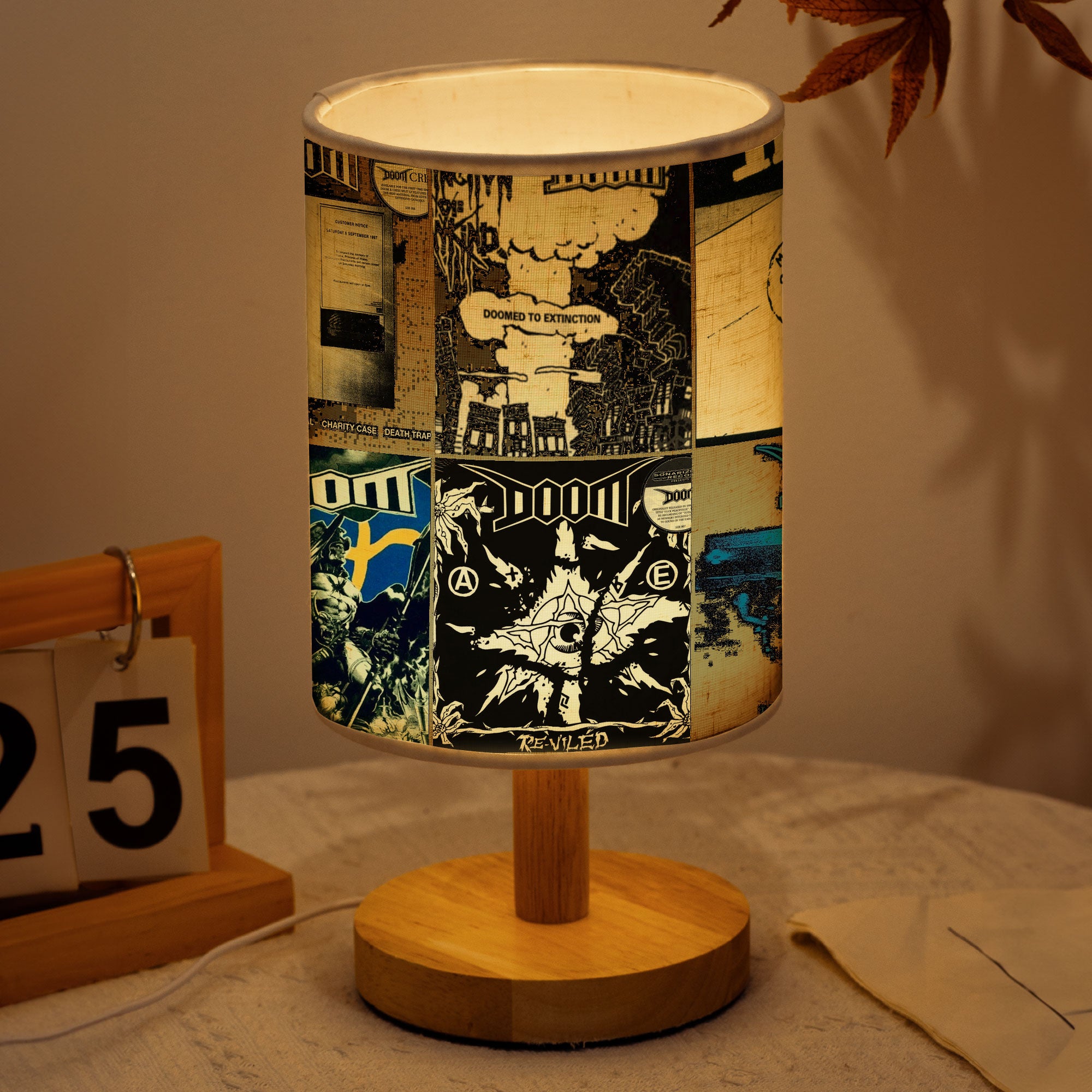 Doom Album Art Table Lamp – Crust Punk & Metal Underground Decorative ...