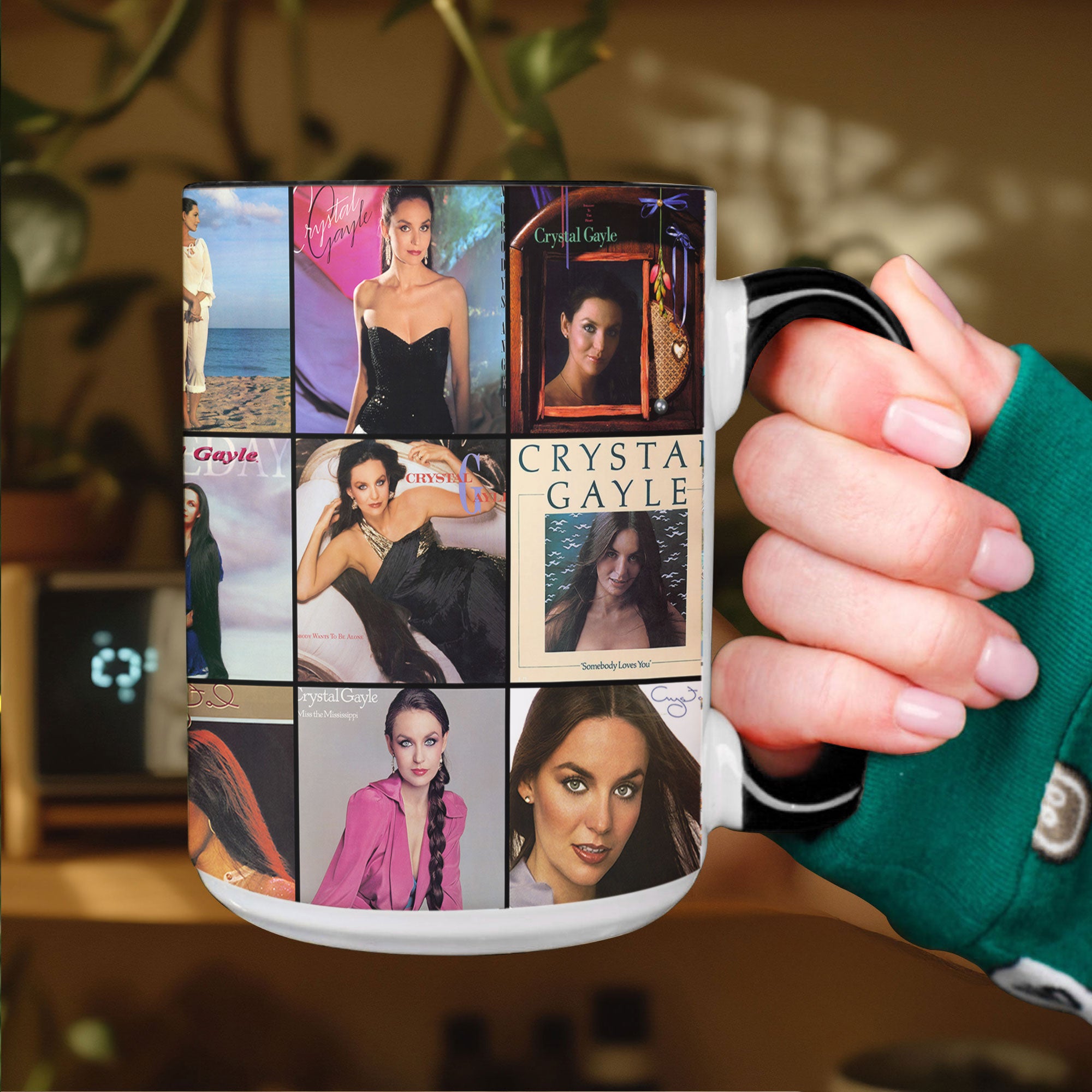 Crystal Gayle Accent Mug – Classic Album Cover Collage Gift – Printnest