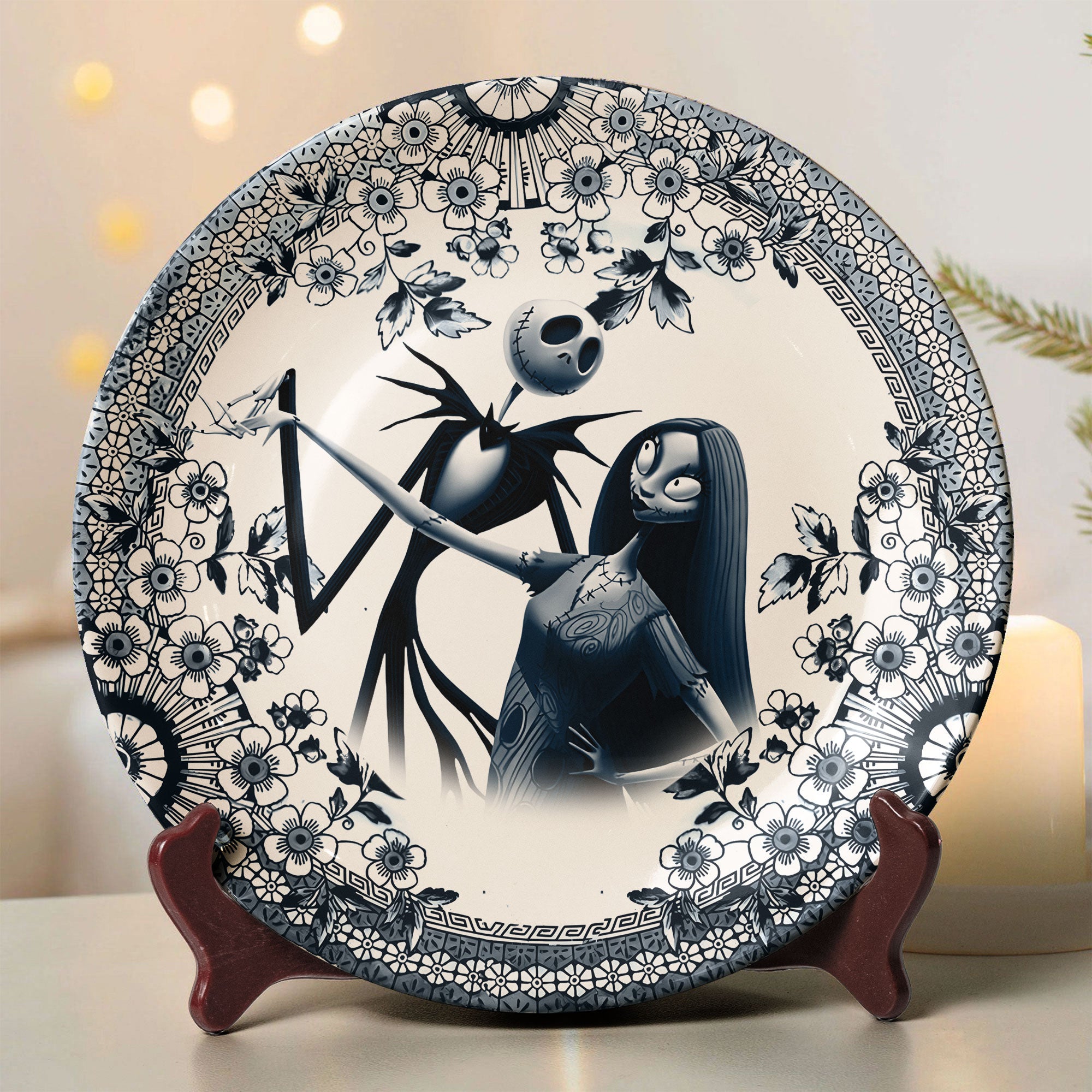 Jack Skellington & Sally Gothic Ceramic Plate – Printnest