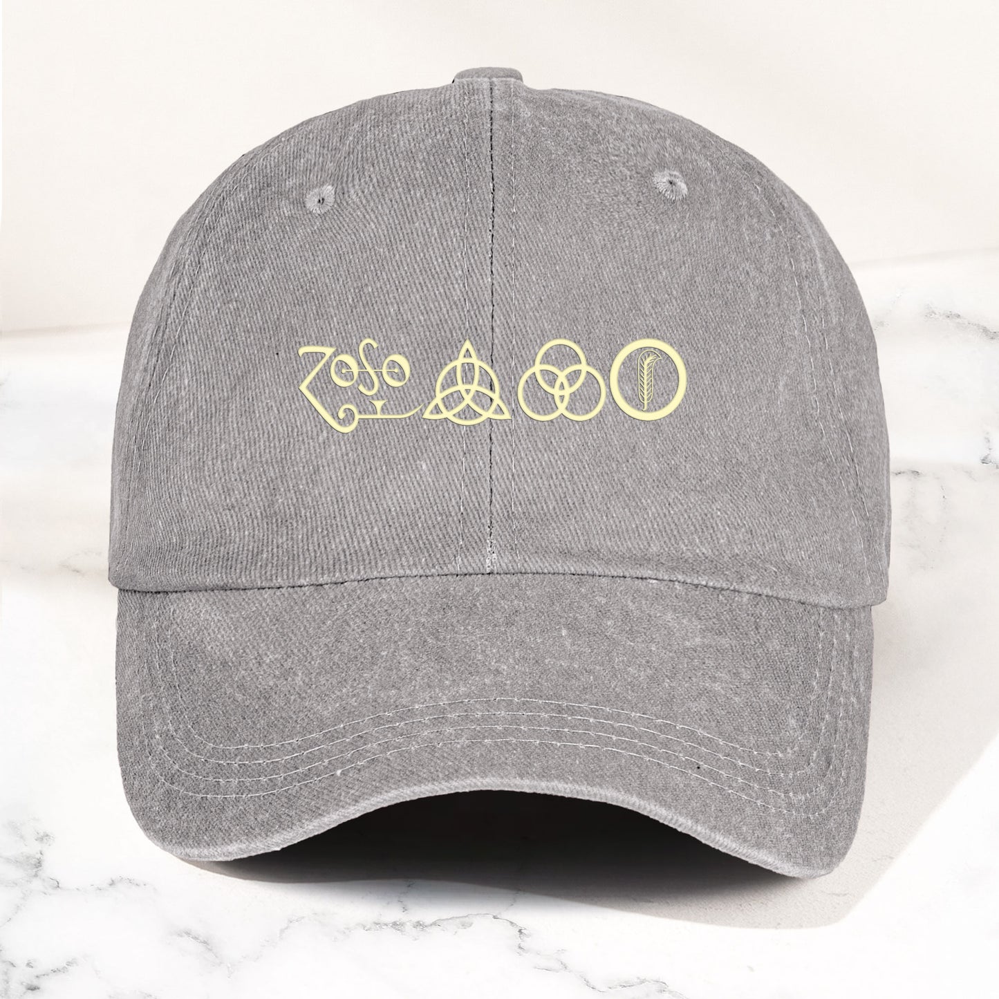 Led Zeppelin Denim Cap – ZoSo Symbols Minimalist Dad Hat ( With Box ...