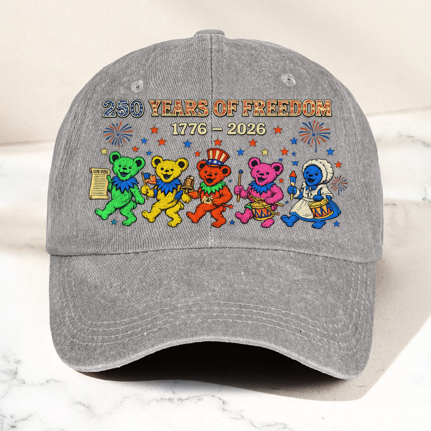 Grateful Dead 250 Years Of Freedom 1776 2026 4th of July Dancing Bears ...