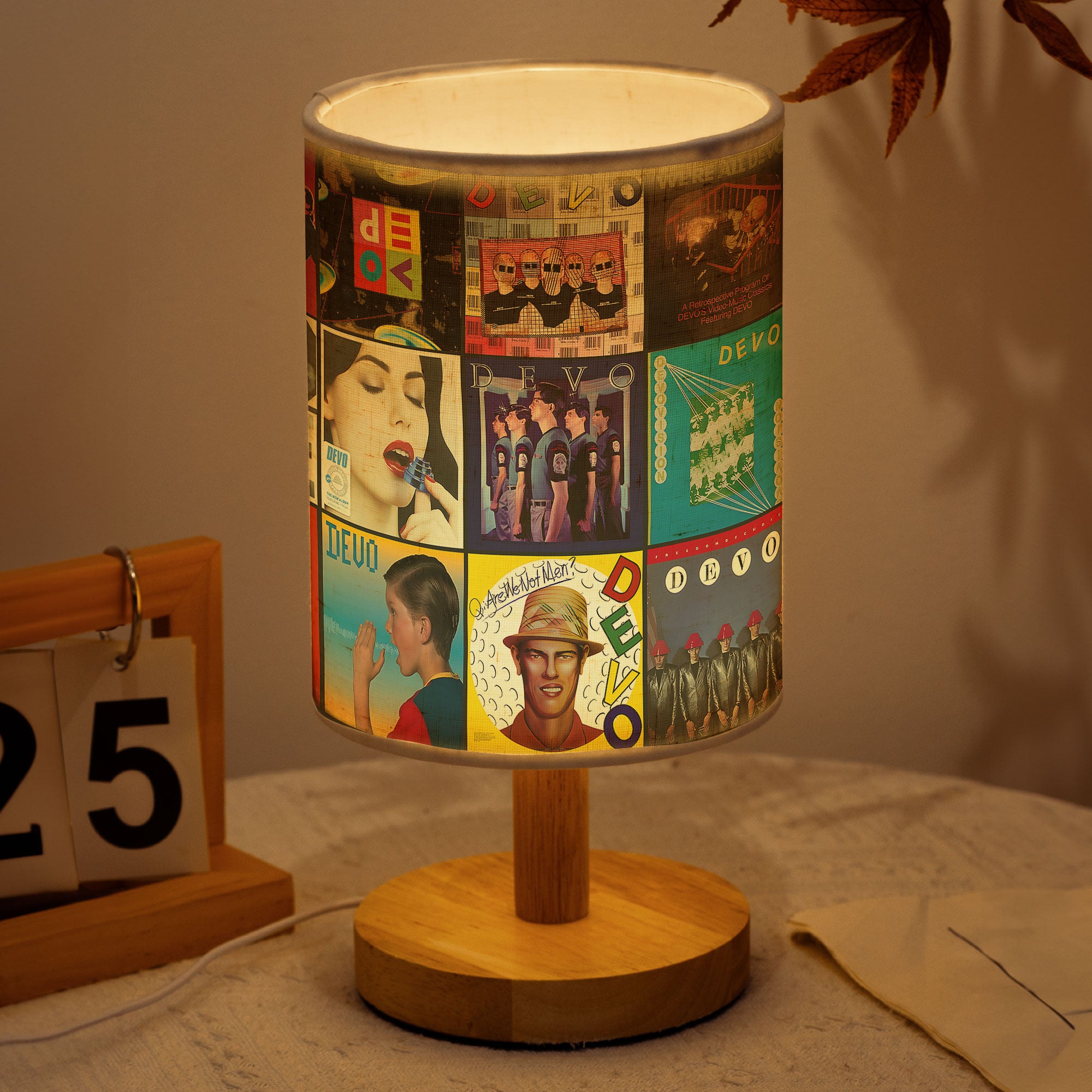 Retro DEVO Lamp - Vintage Album Cover Lampshade – Printnest