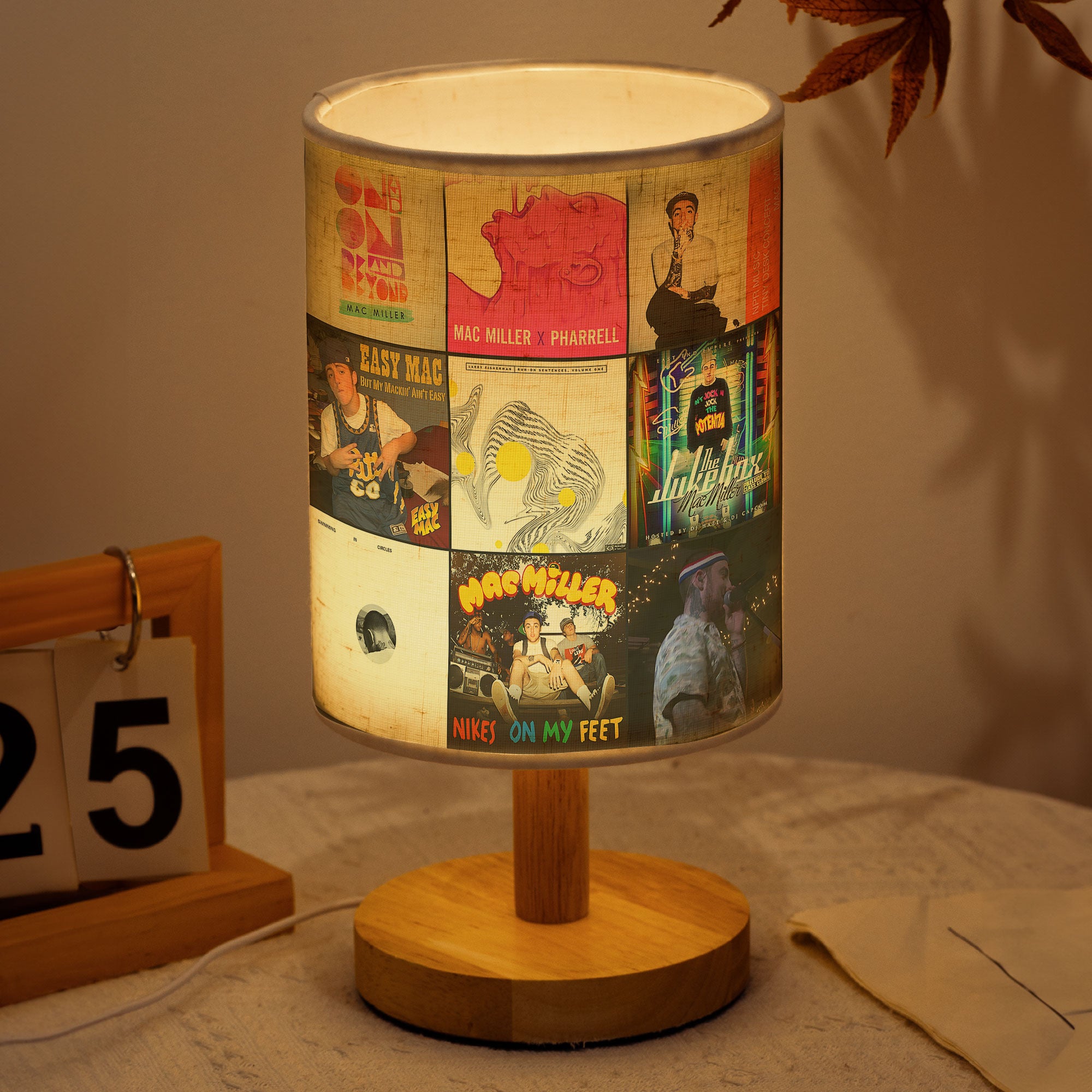 🎧 Mac Miller Album Collage Fabric Lamp – Tribute Lighting for True Fan ...