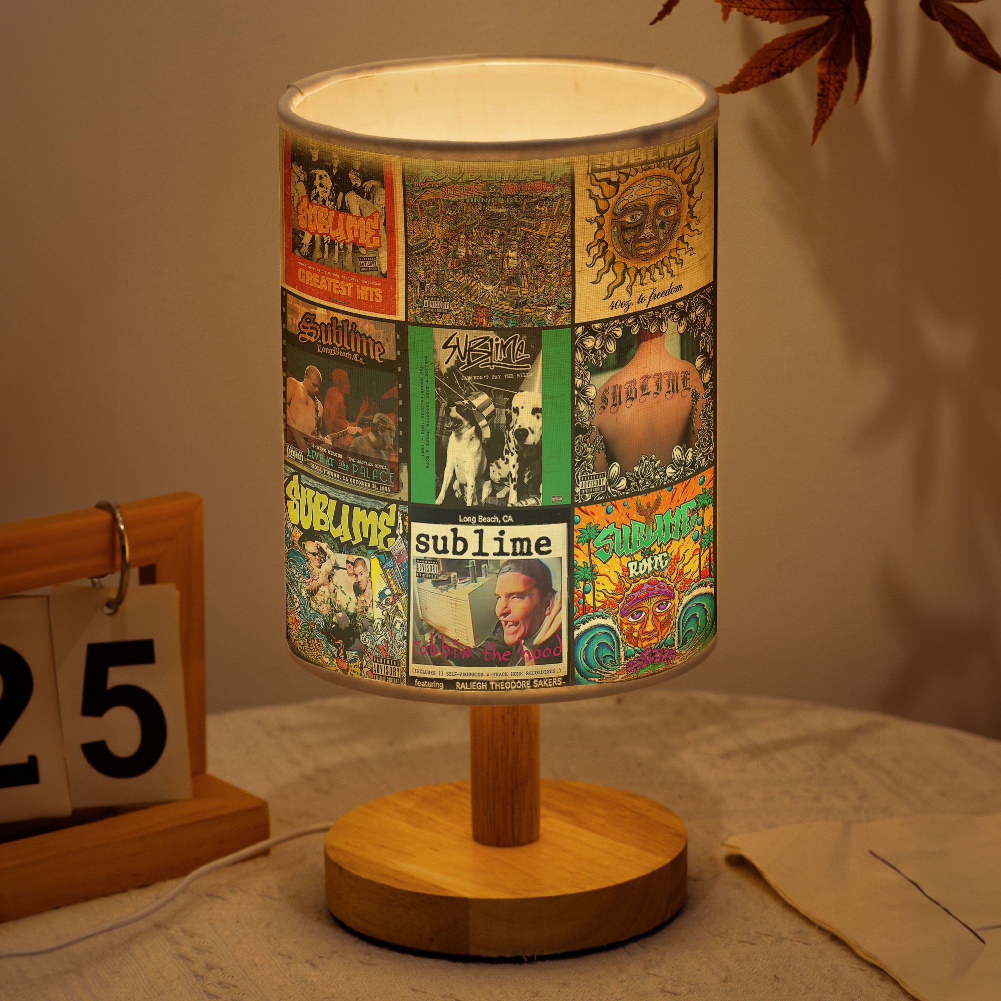 Sublime Album Collage Lamp – Vintage Reggae Punk Tribute Light – Printnest
