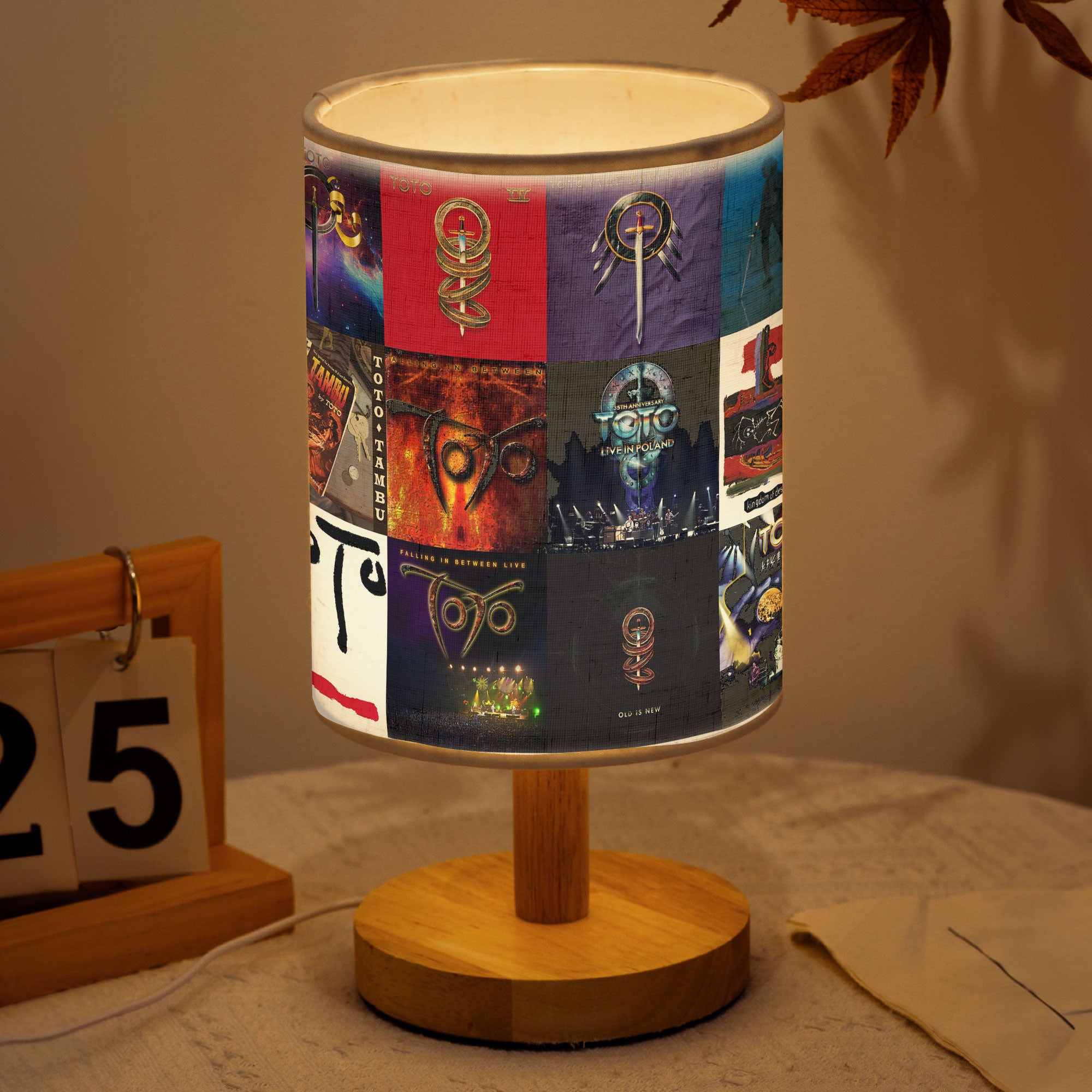 TOTO Fabric Lamp – Classic Album Cover Collage Light for Fans – Printnest