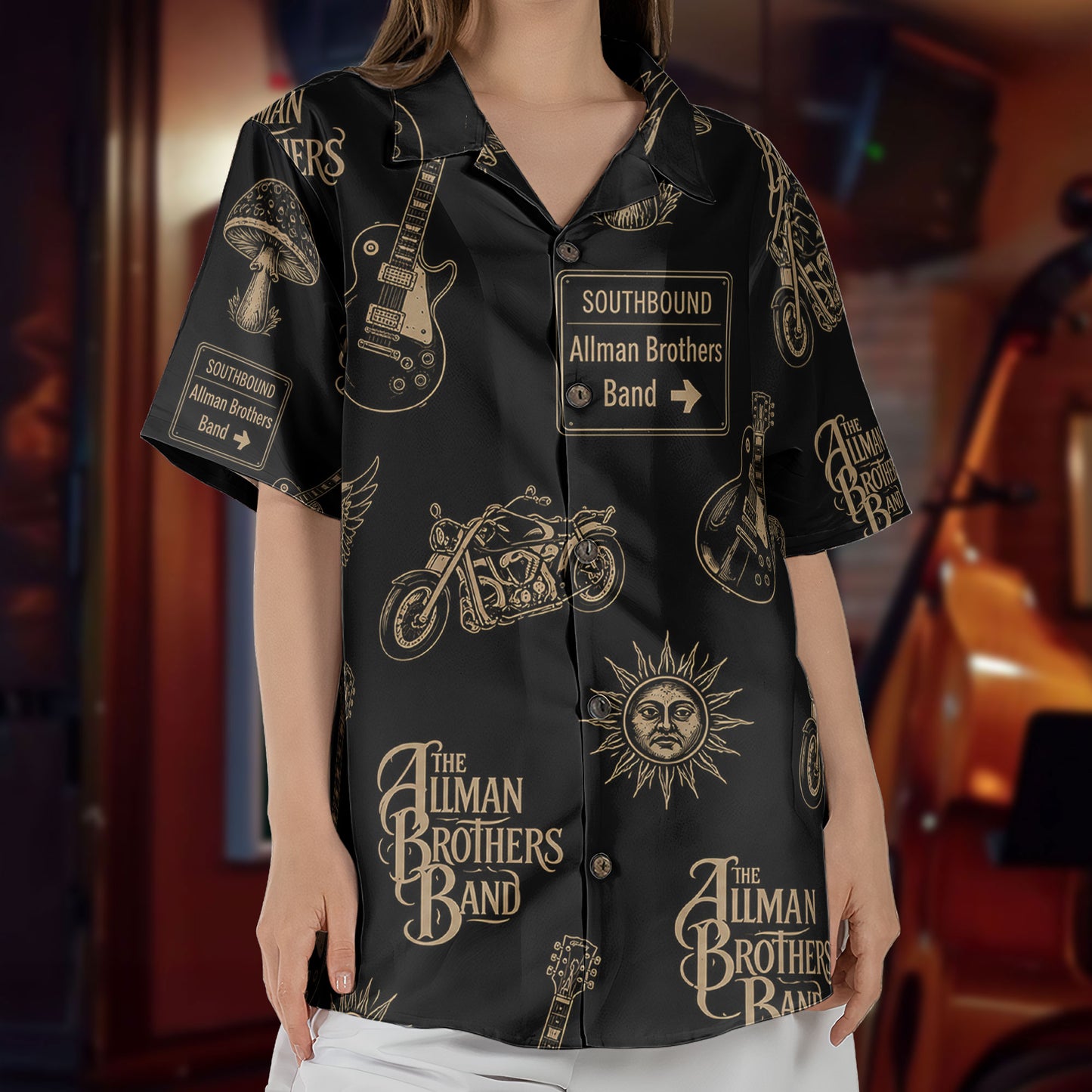 The Allman Brothers Band Iconic Logo Graphic All-Over Print Hawaiian S ...