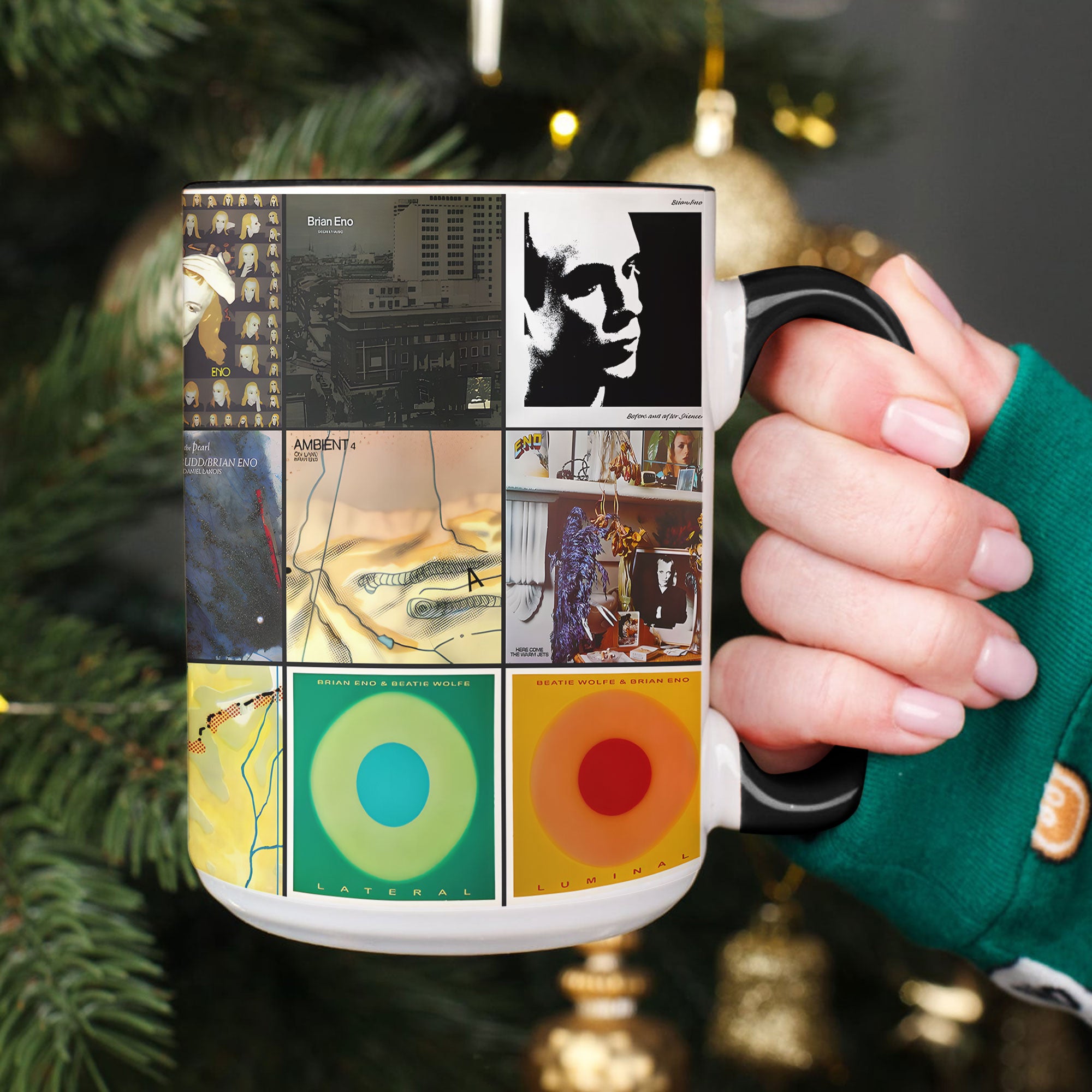 Brian Eno Accent Mug – Ambient Legend Album Collage Gift – Printnest