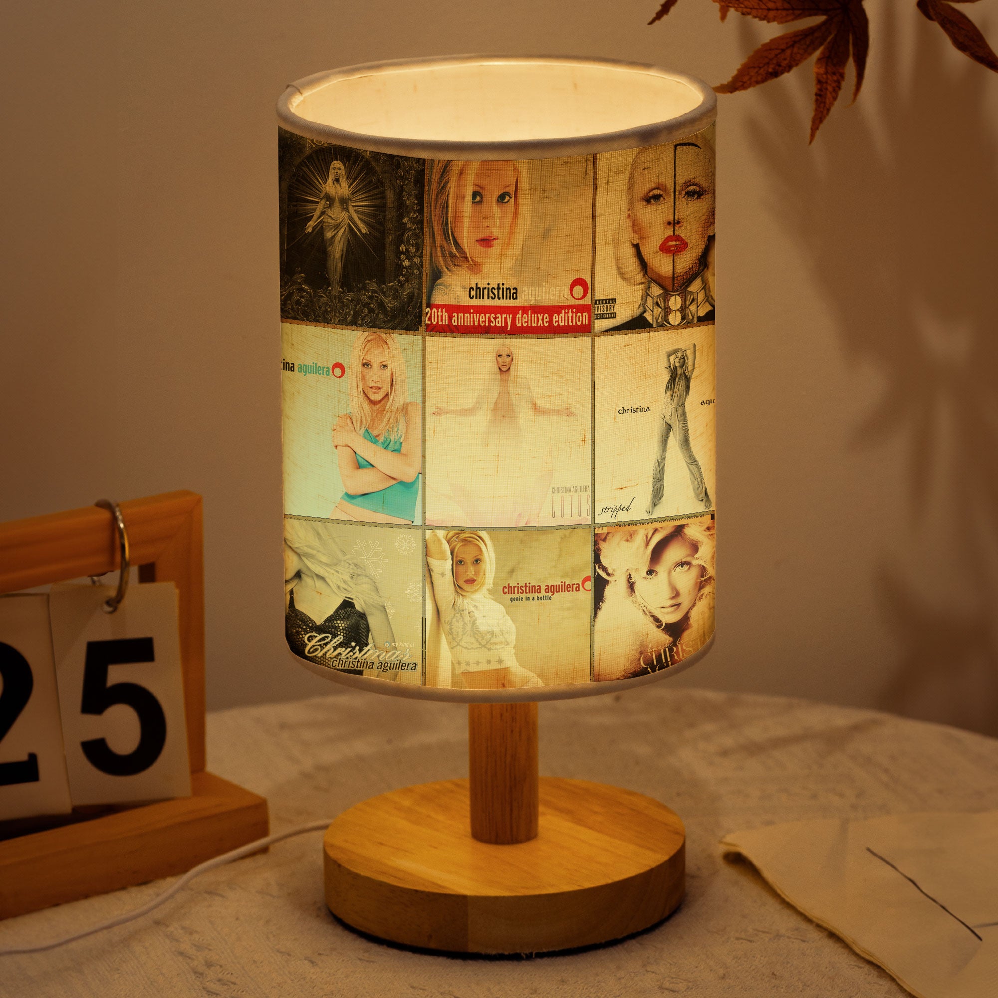 Christina Aguilera Album Collage Lamp – Pop Diva Nostalgia Light for M ...