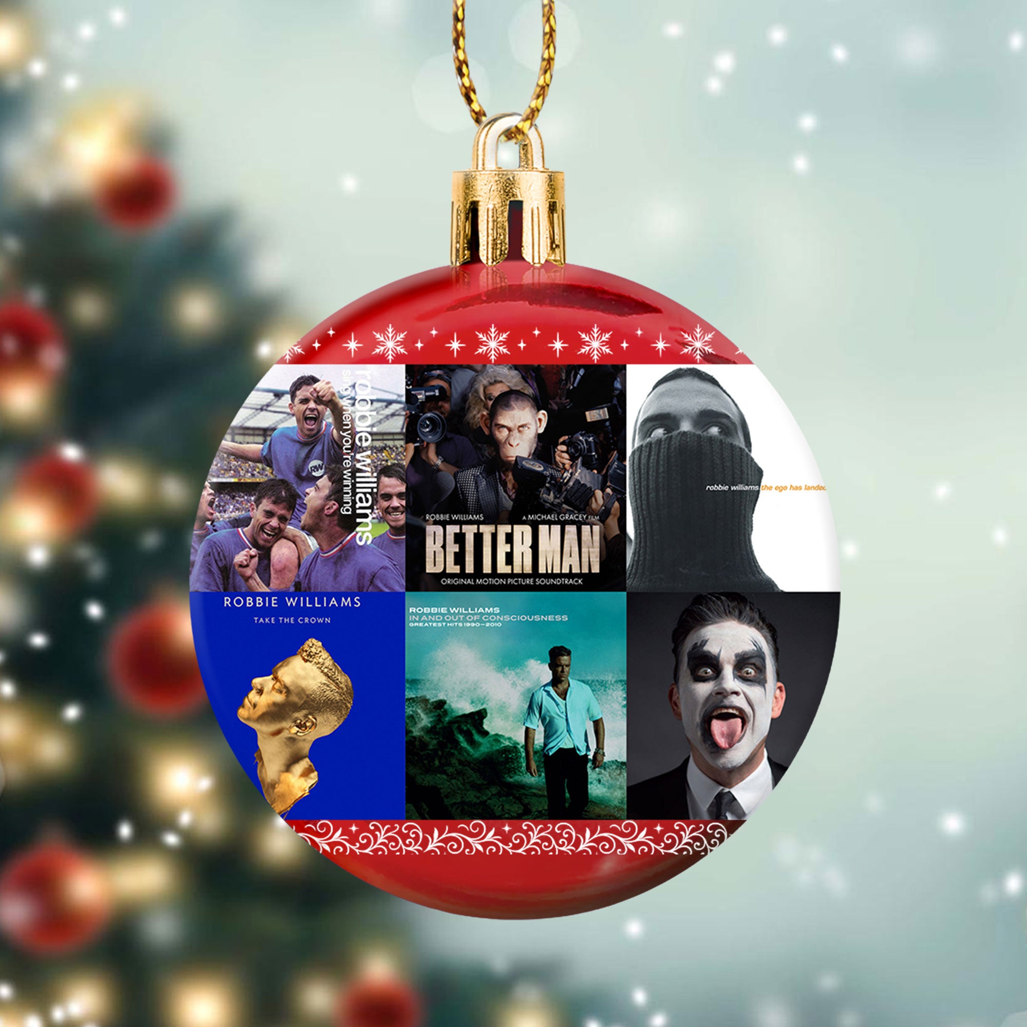 Robbie Williams Ball Ornament – A Festive Gift for Pop Music Fans ...