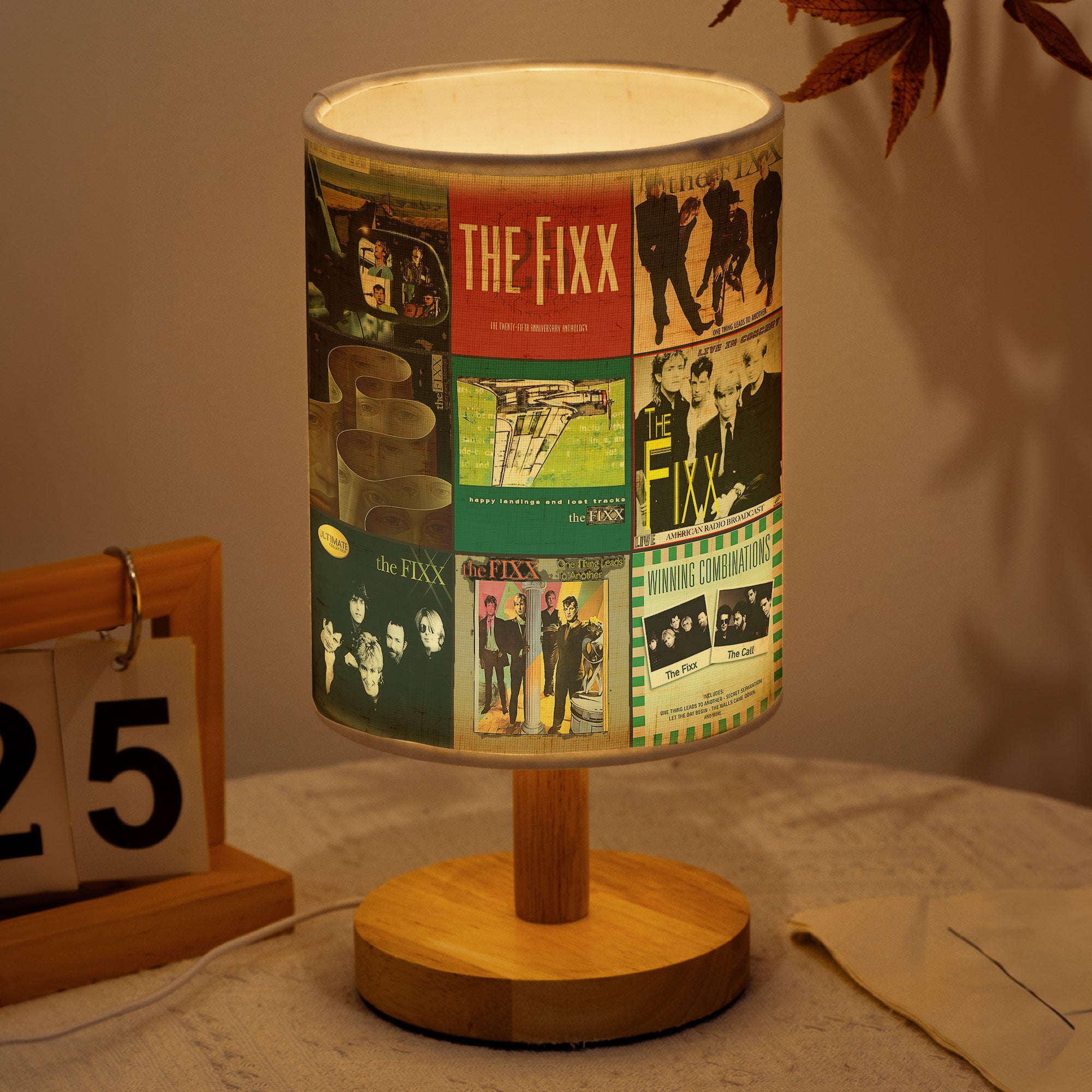 The Fixx Band Album Cover Collage Table Lamp - 80s New Wave Rock Music ...