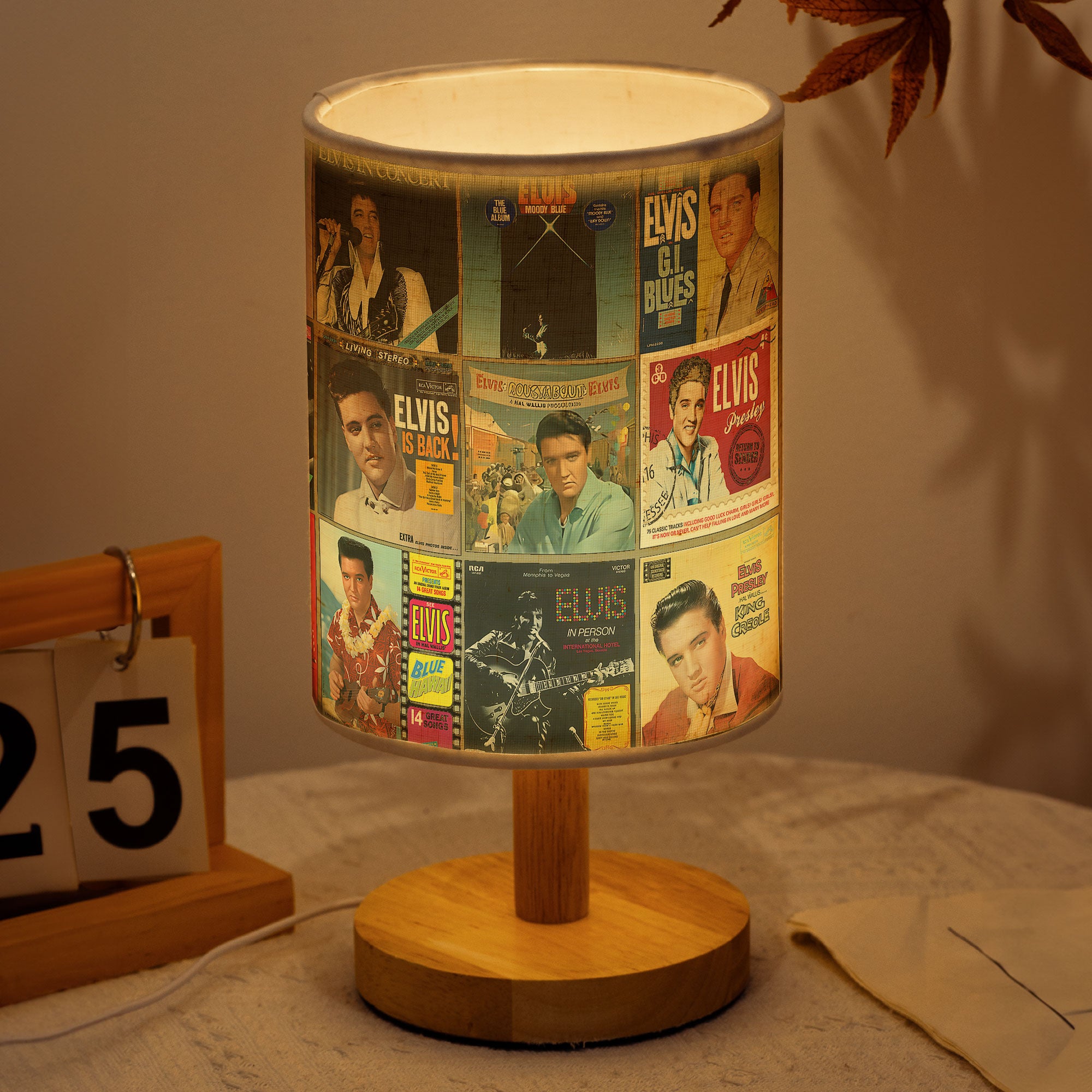 King of Rock – Elvis Presley Album Art Fabric Lamp – Printnest